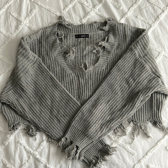 Sweaters | Distressed Cropped Sweater | Poshmark
